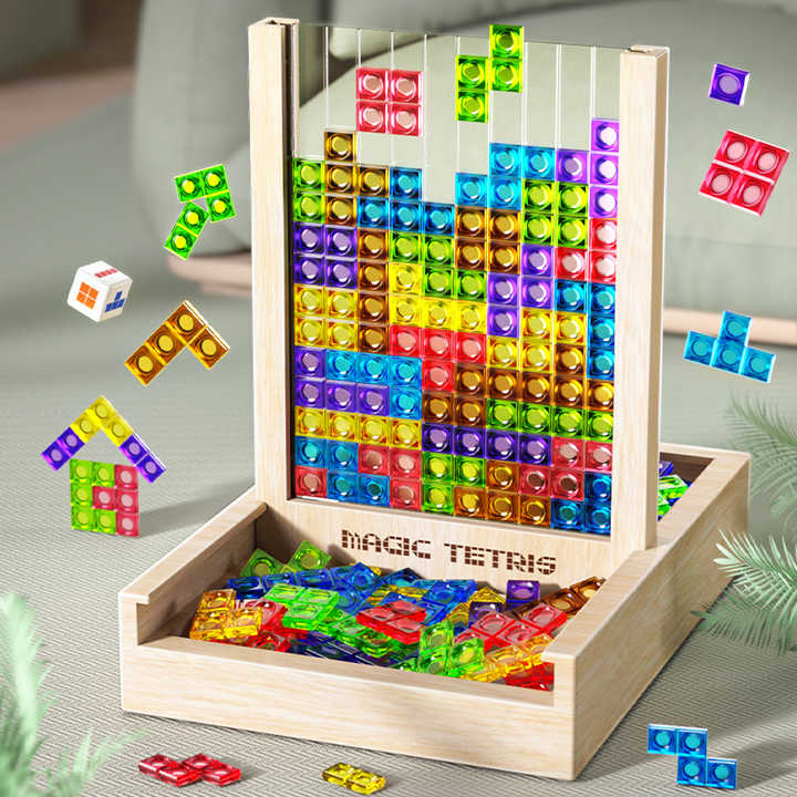 Ecoblock Tetris Board – Wooden Puzzle Game for Kids and Adults ...